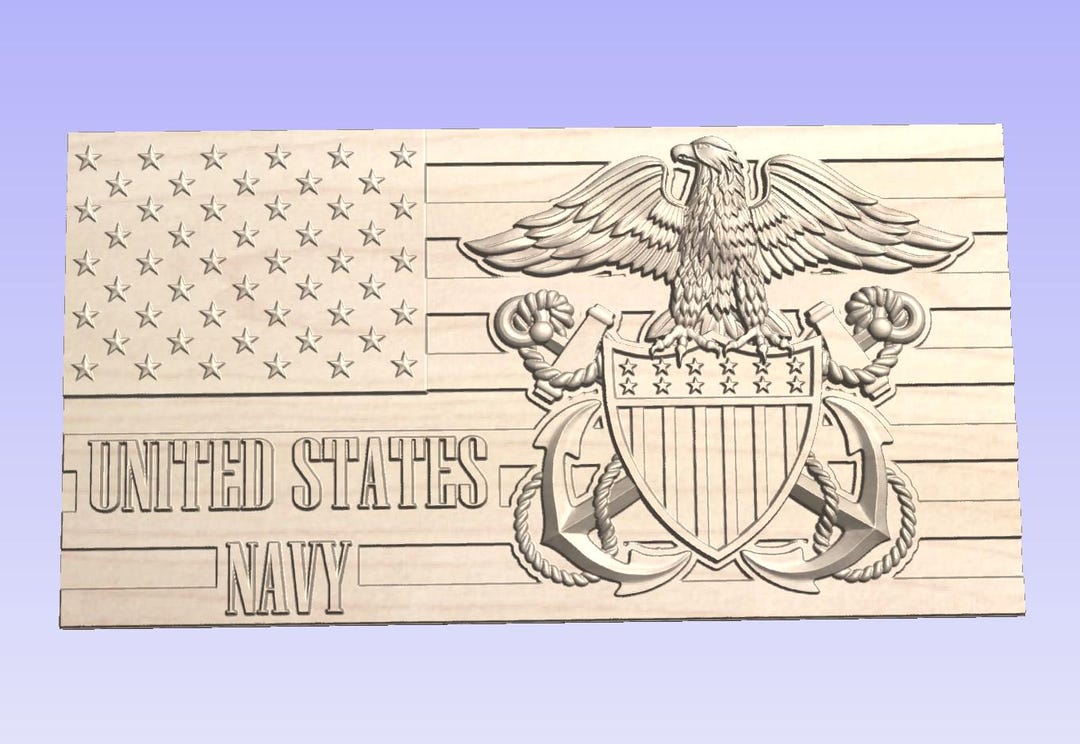 USA Navy Flag Stl File - Etsy