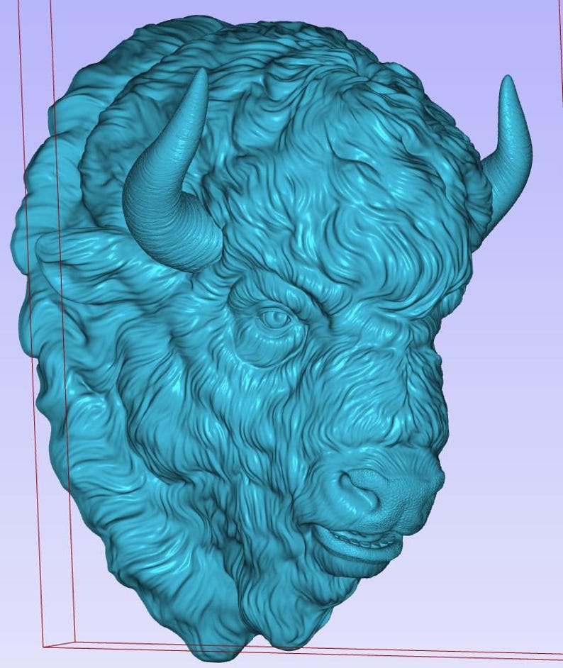 Buffalo, Bison Head STL File for Cnc Routers and 3d Printers - Etsy