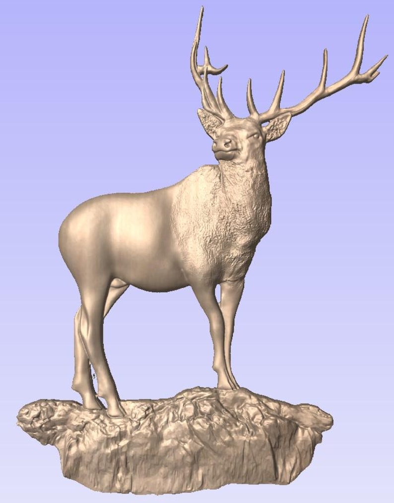 Elk on a Ledge STL File for Cnc Routers and 3d Printers - Etsy
