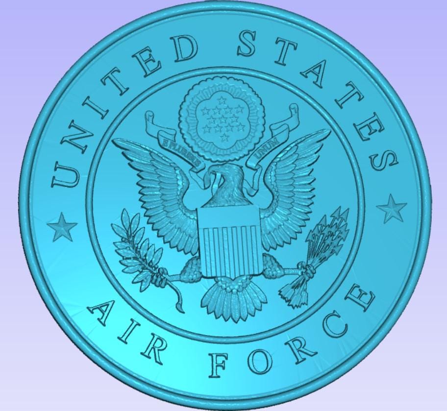 Air Force Medallion Seal STL File for Cnc Routers and 3d Printers - Etsy