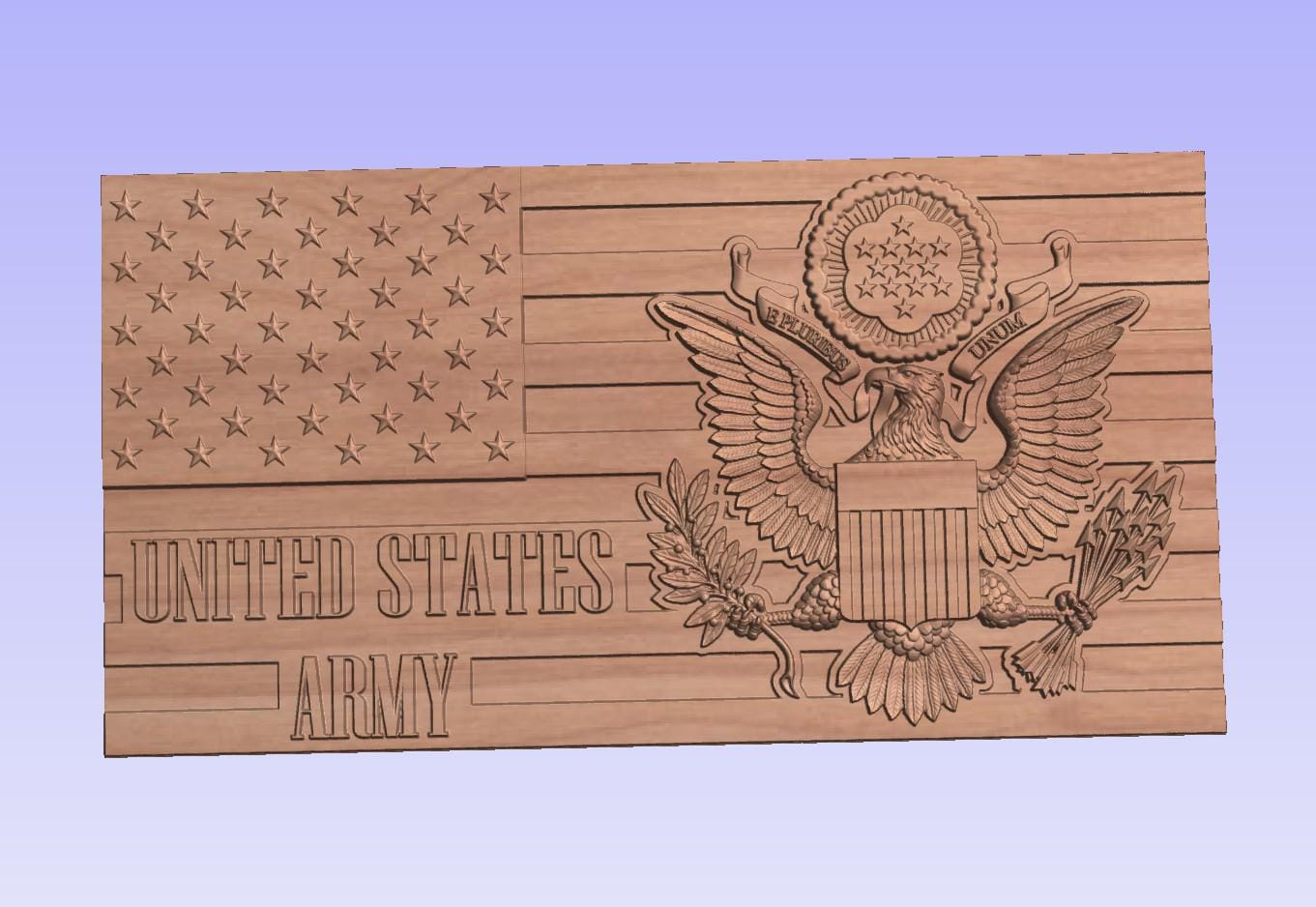 USA Army Flag Stl File - Etsy