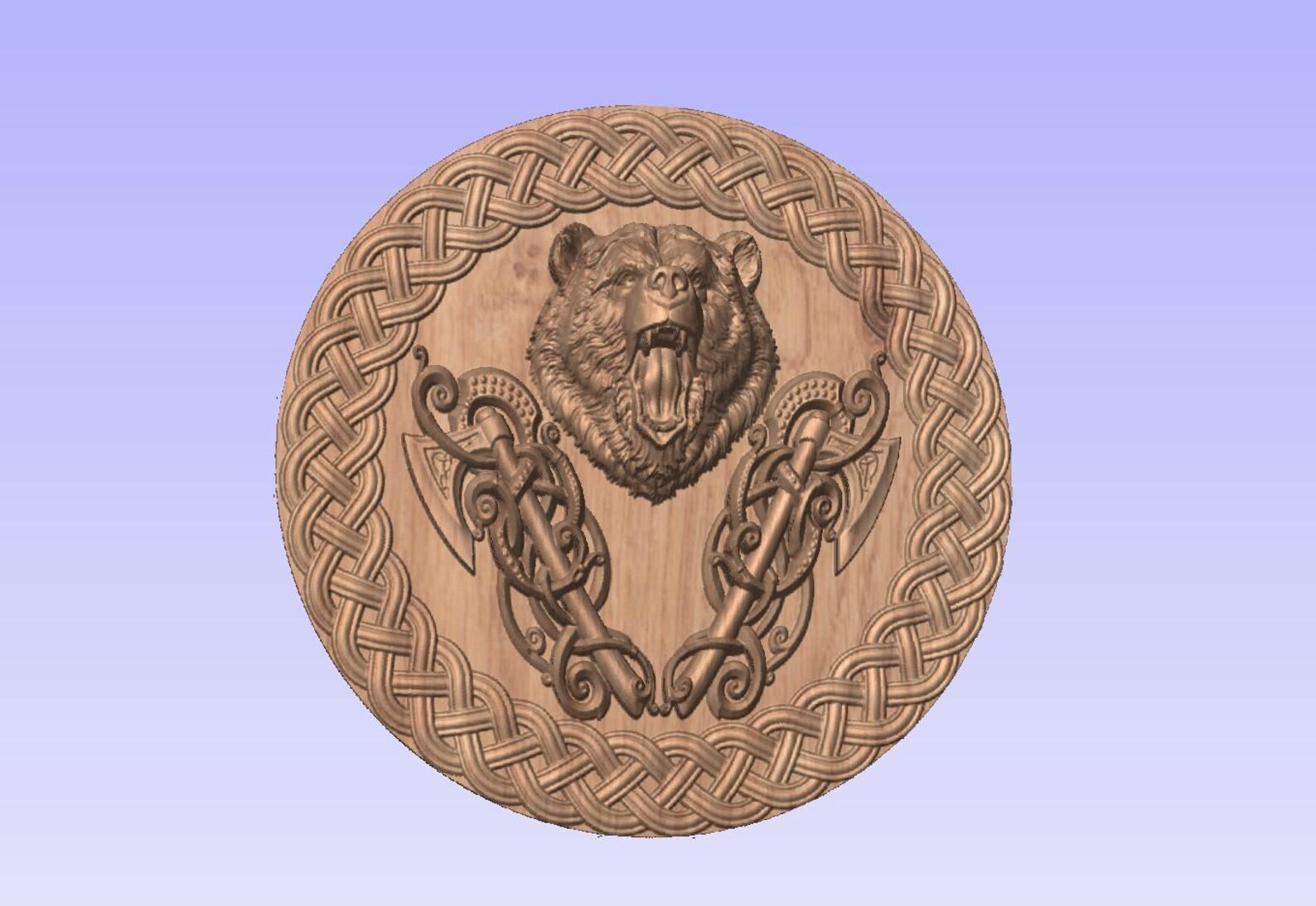 Celtic Bear Shield STL File - Etsy