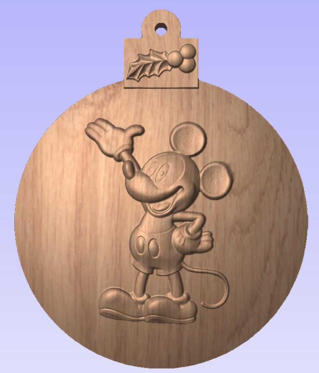 Mickey Mouse Christmas Ornament STL File for Cnc Routers and 3d ...