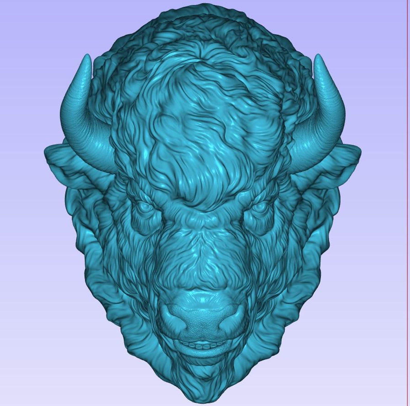 Buffalo, Bison Head STL File for Cnc Routers and 3d Printers - Etsy