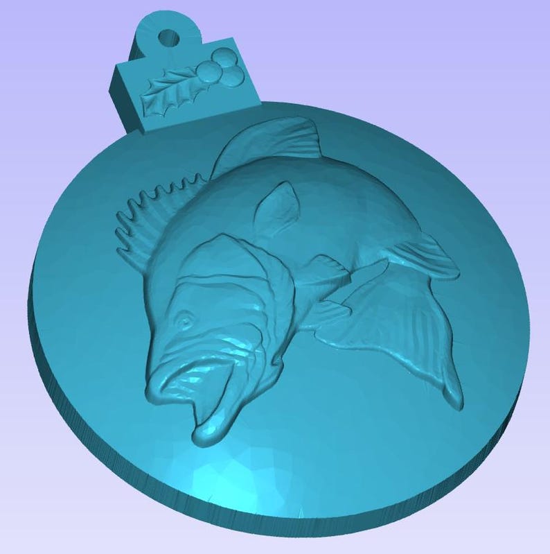 Fish Christmas Ornament STL File for Cnc Routers and 3d Printers - Etsy
