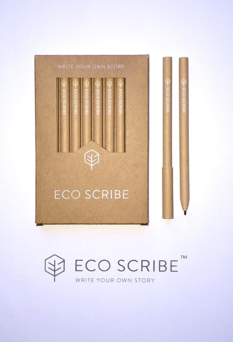 Eco Friendly Paper Pens 100% PLASTIC FREE Black Ink - Etsy UK