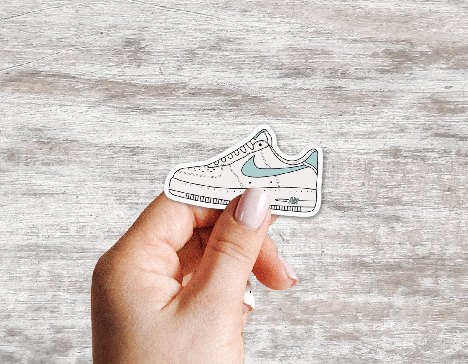 Cute Nike Air Force One Die Cut Sticker Water Resistant Nike | Etsy