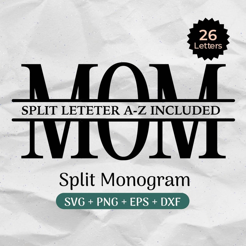 Split Monogram - Etsy