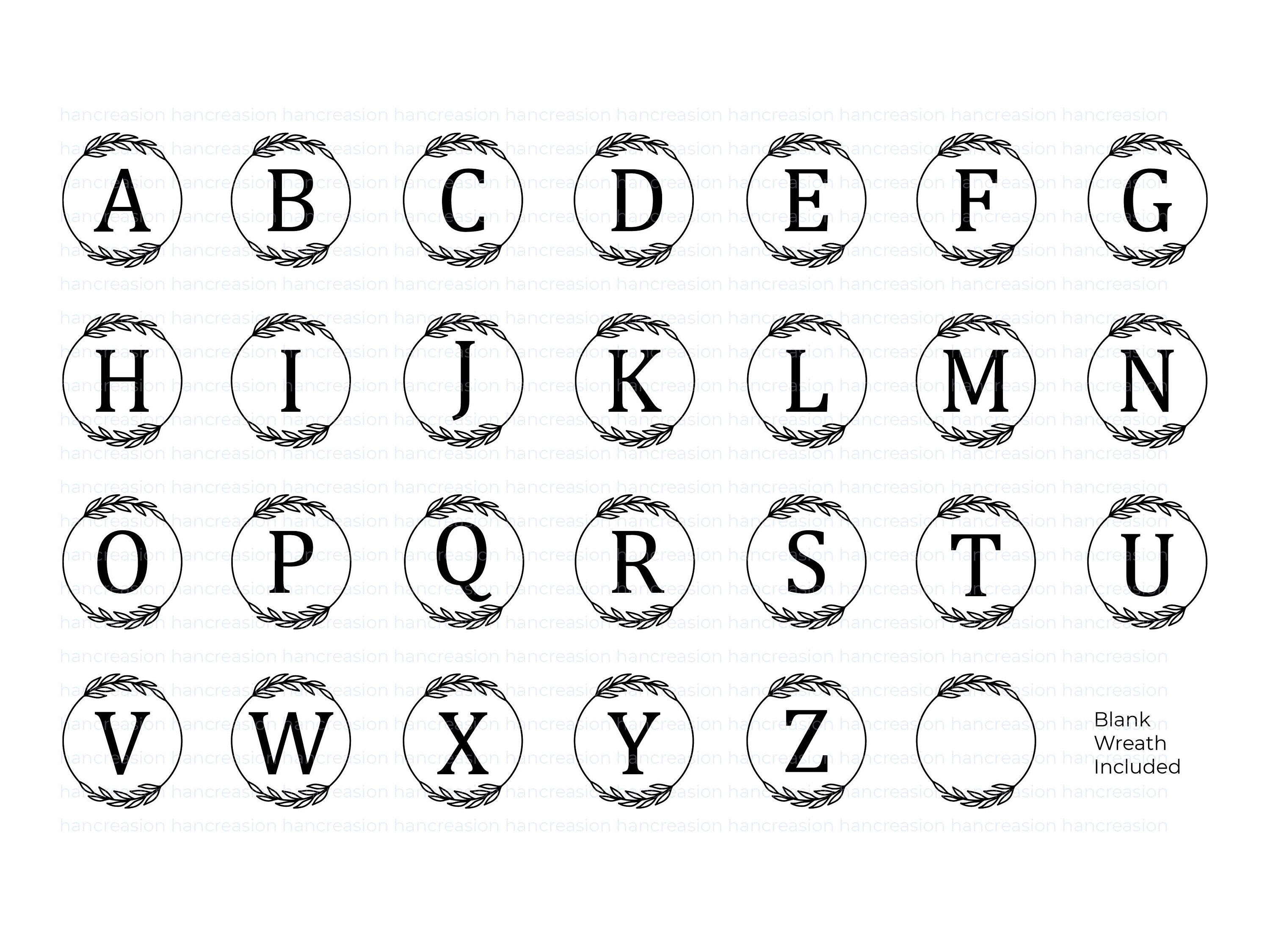 Monogram SVG Bundle, Last Name Svg, Initial Monogram Svg, Flourish ...