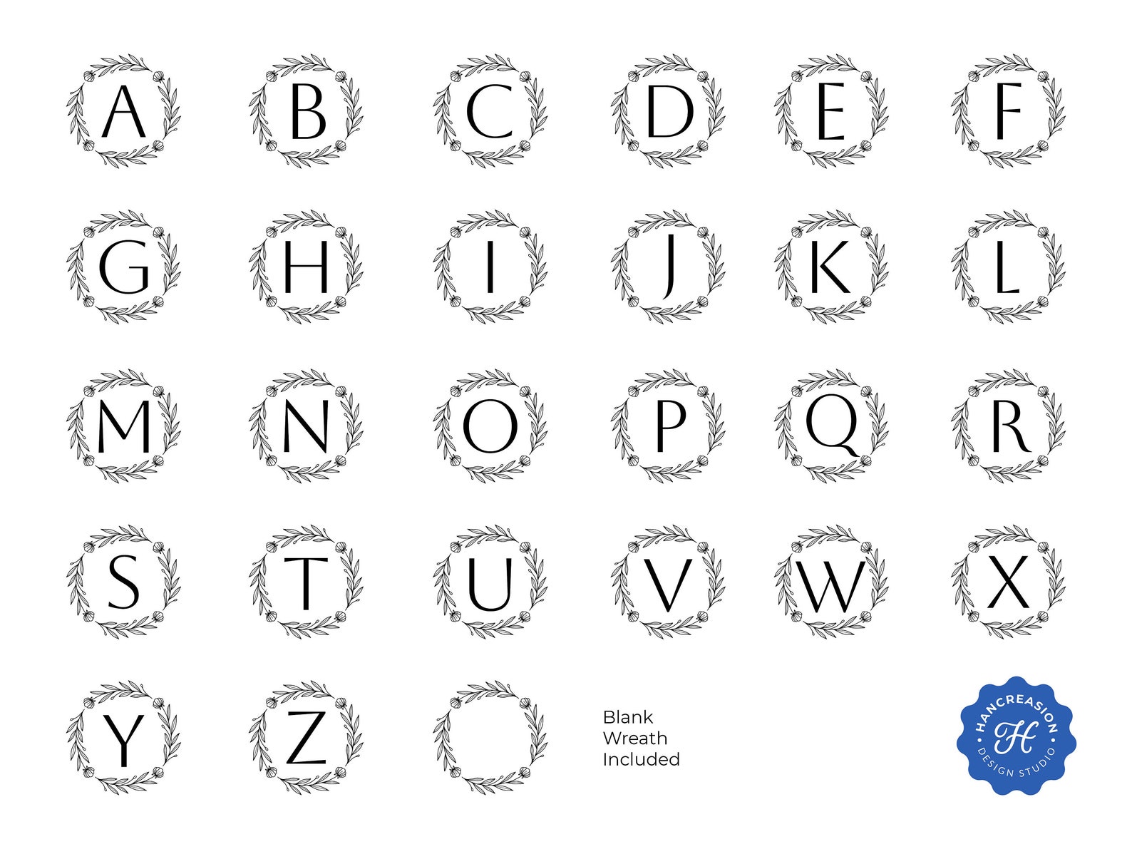 Monogram SVG Bundle, Last Name Svg, Initial Monogram Svg, Flourish ...