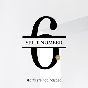Split Number SVG Bundle, Divided Number Svg, Number Clipart, Number ...