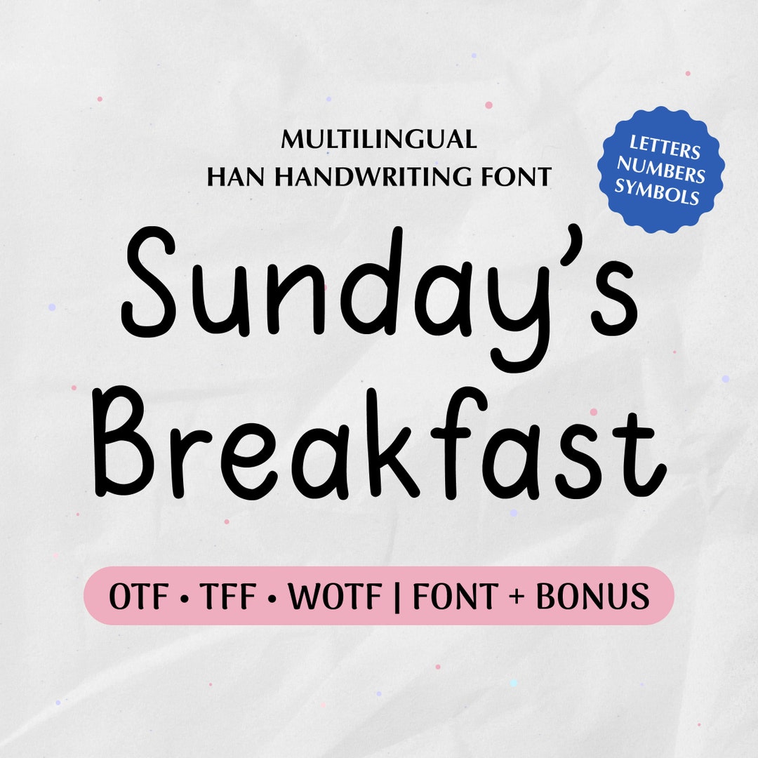 Han Handwriting Font Procreate Font, Cricut Font, Goodnote Font ...