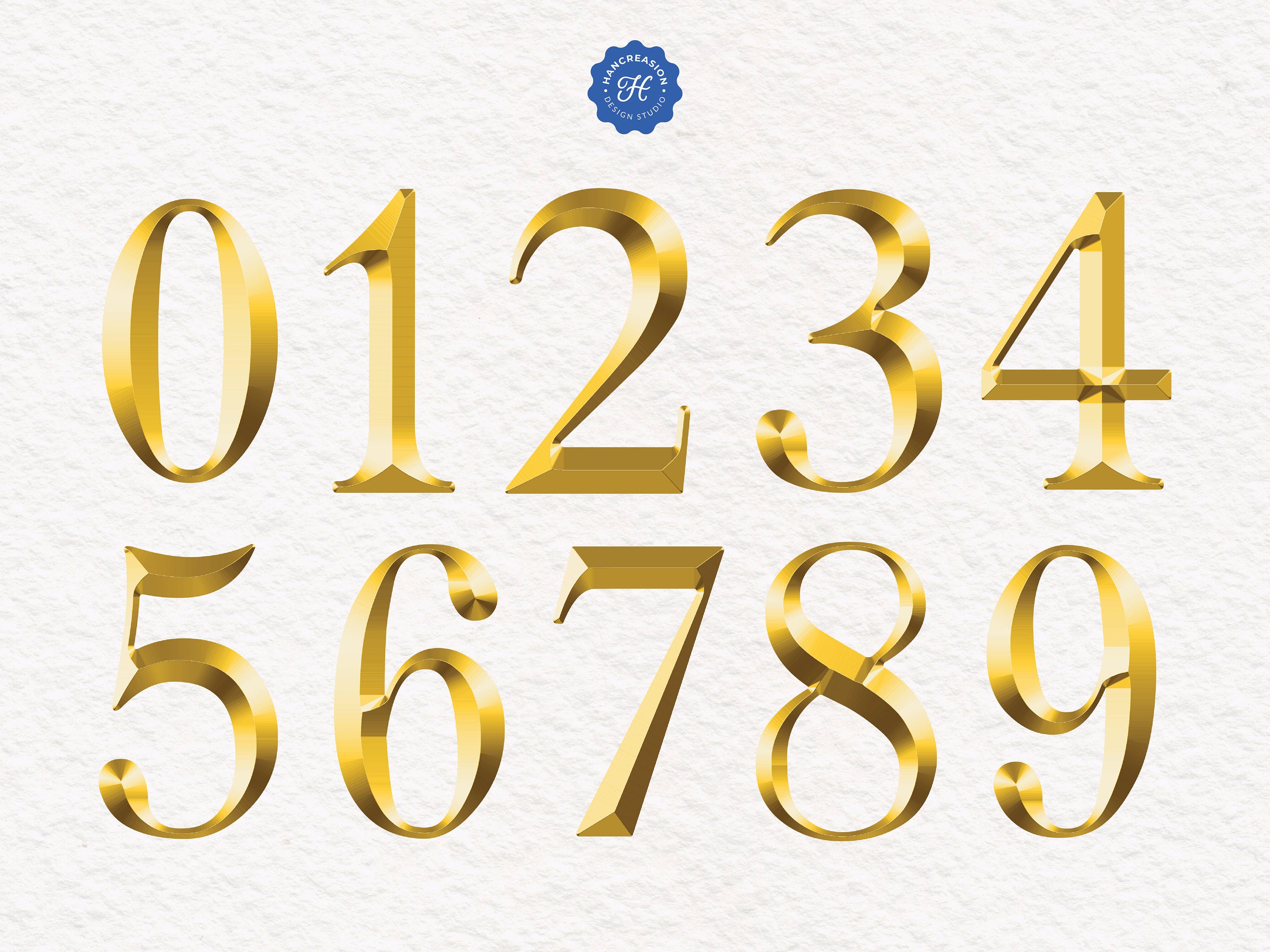 3D GOLD NUMBERS PNG, Vintage Gold Letters, Metallic Font Numbers ...