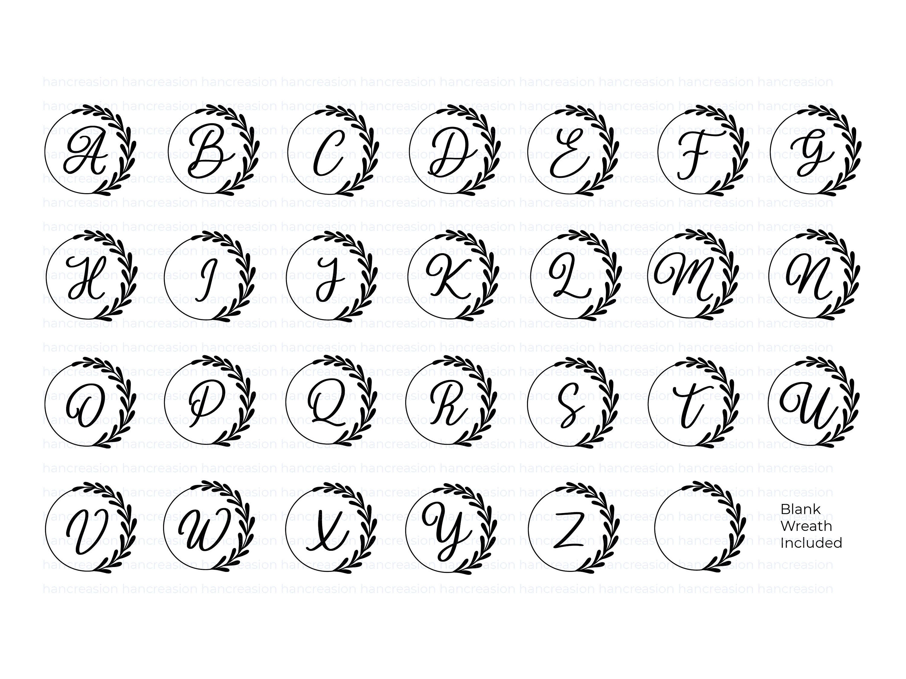 Monogram SVG Bundle, Last Name Svg, Initial Monogram Svg, Flourish ...