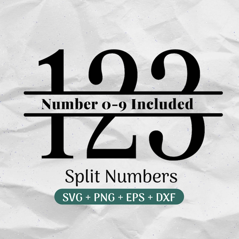 Split Monogram Number Svg - Etsy