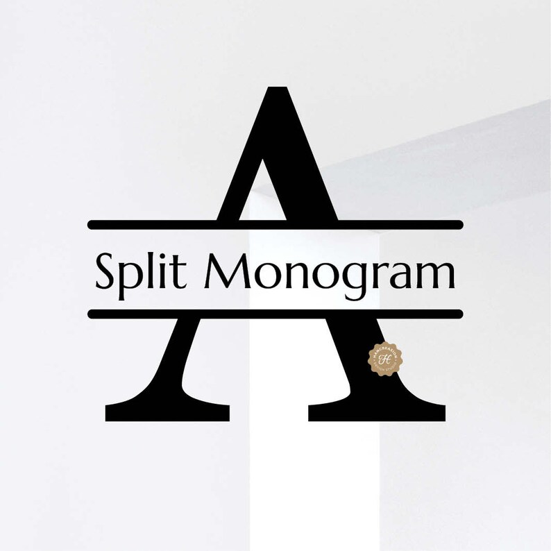 Split Monogram SVG Bundle, Spilt Letter Svg, Alphabet Clipart, Last ...