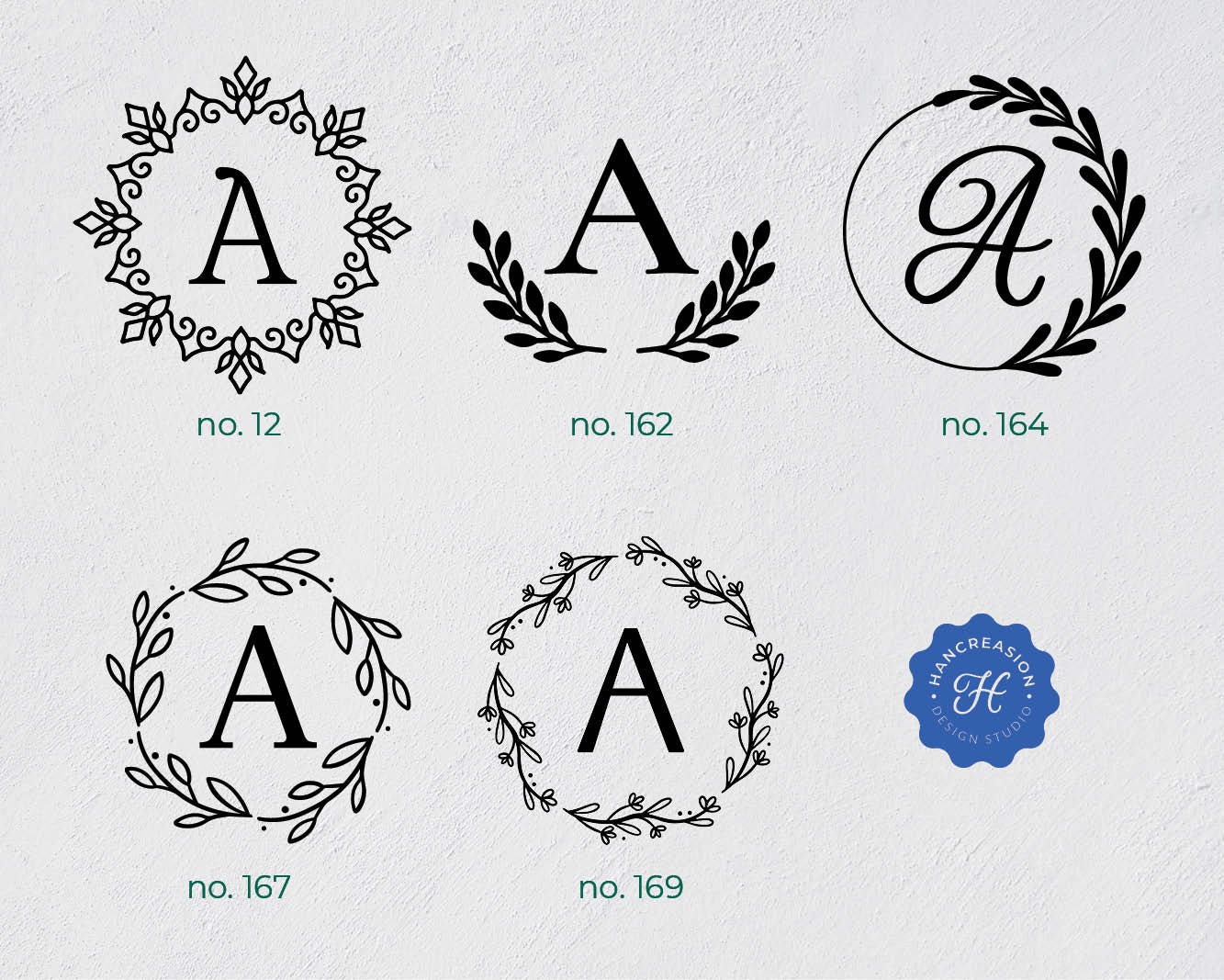 Monogram SVG Bundle Last Name Svg Initial Monogram Svg - Etsy