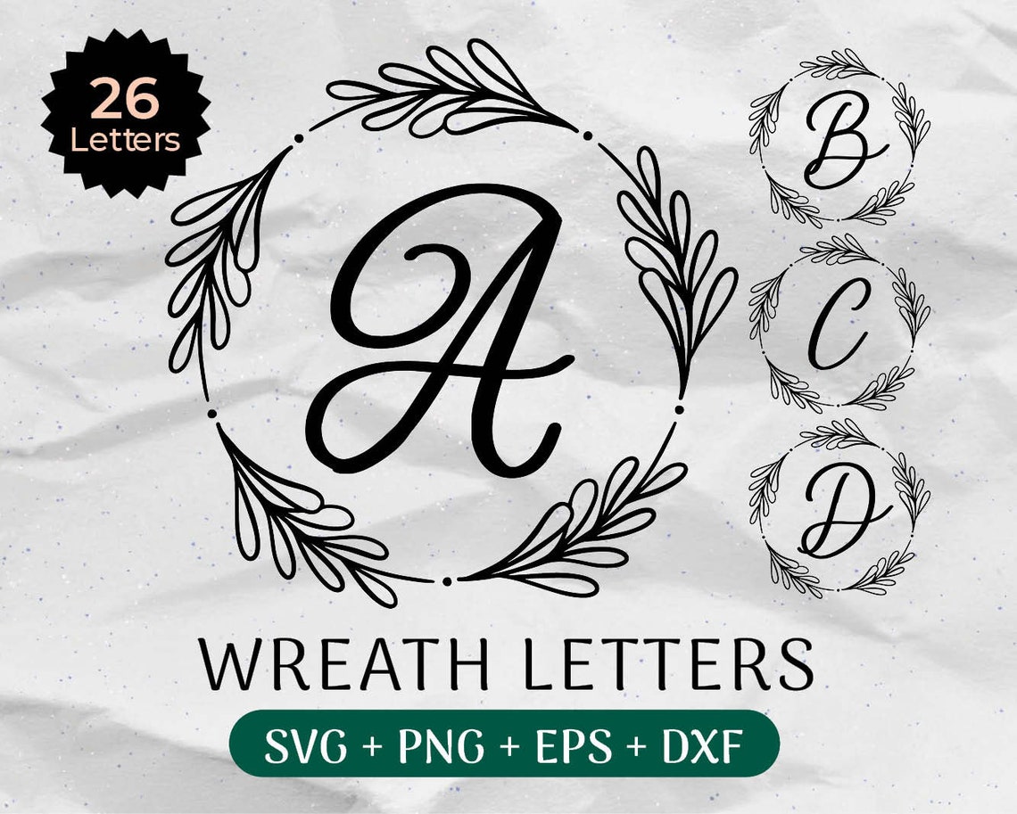 Monogram SVG Bundle Last Name Svg Initial Monogram Svg - Etsy