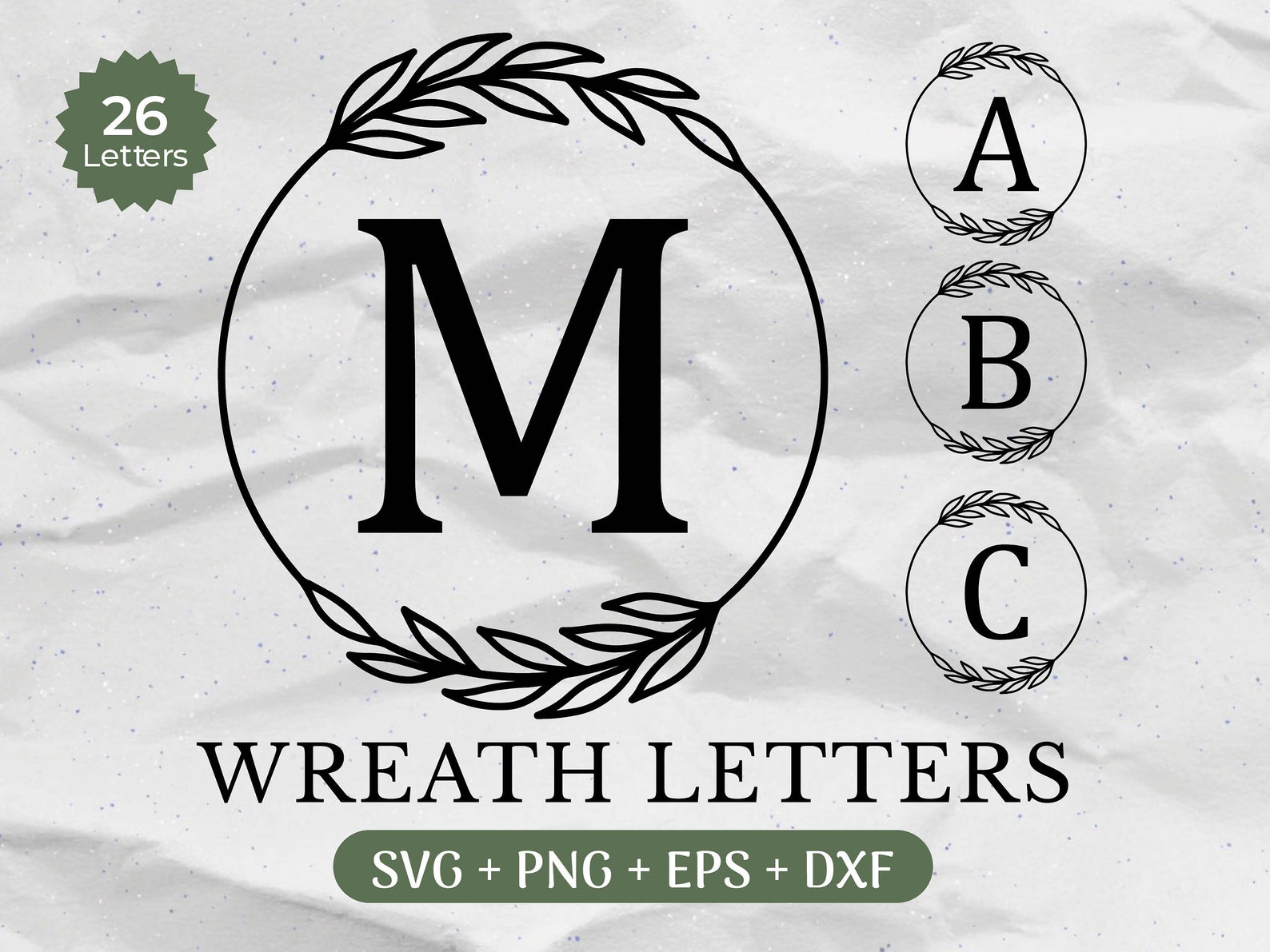 Monogram SVG Bundle Last Name Svg Initial Monogram Svg - Etsy