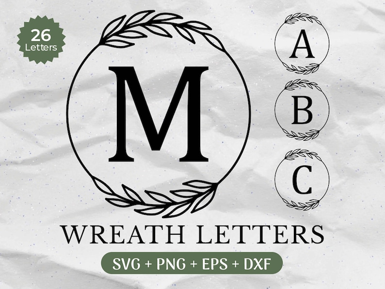 Monogram SVG Bundle Last Name Svg Initial Monogram Svg - Etsy