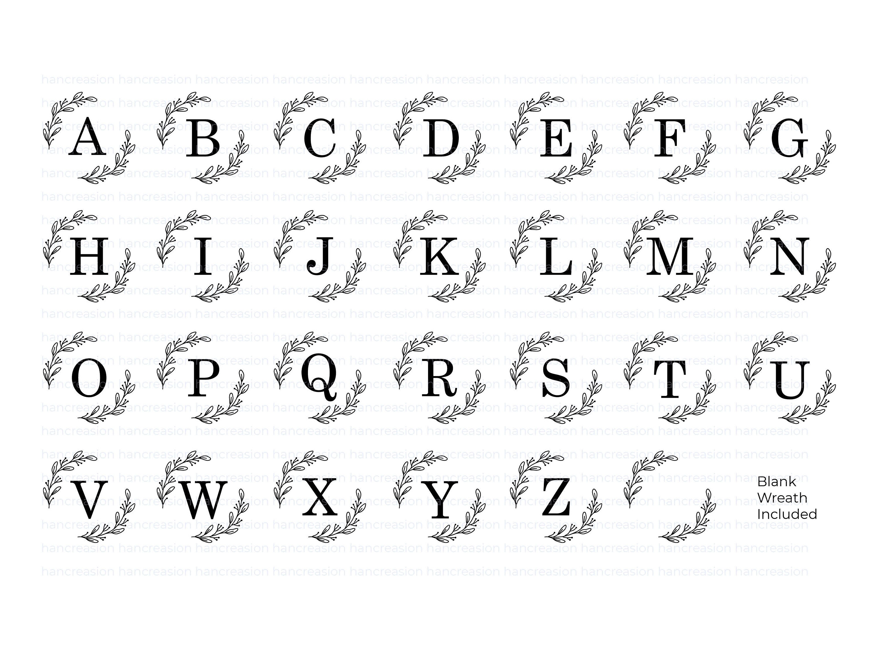 Monogram SVG Bundle Last Name Svg Initial Monogram Flourish - Etsy