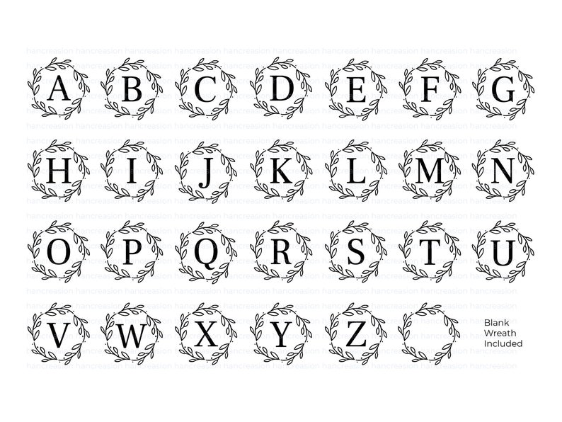 Monogram SVG Bundle Last Name Svg Initial Monogram Svg - Etsy