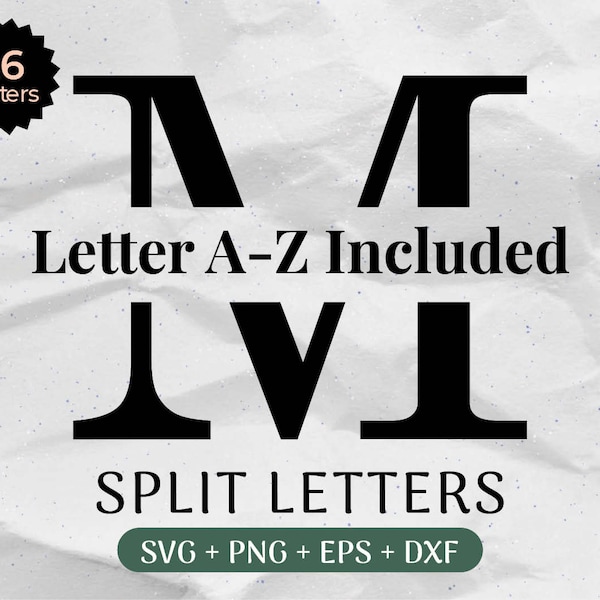 Split Monogram - Etsy
