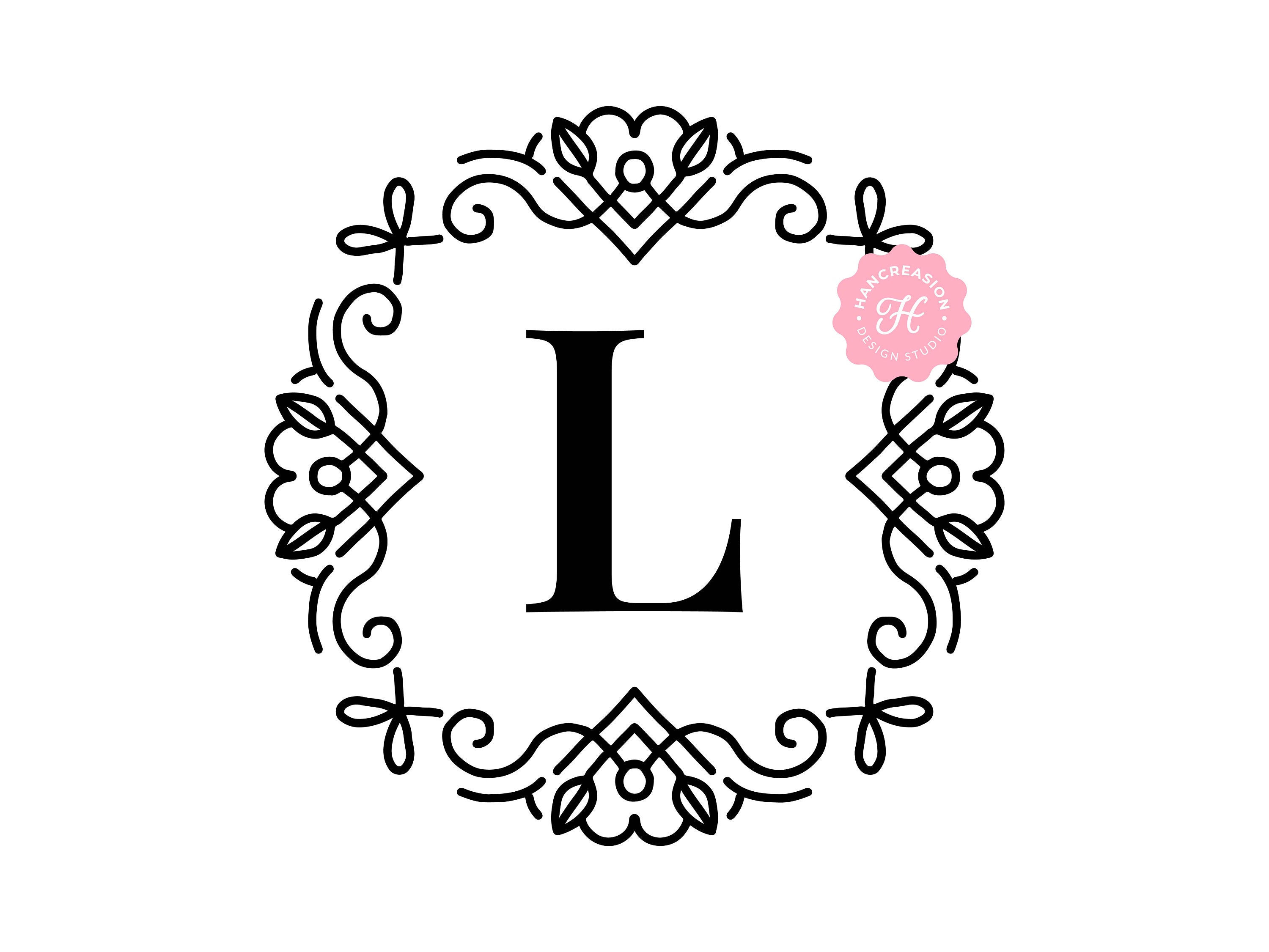 Initial Monogram SVG Vintage Monogram Svg Monogram Alphabet - Etsy