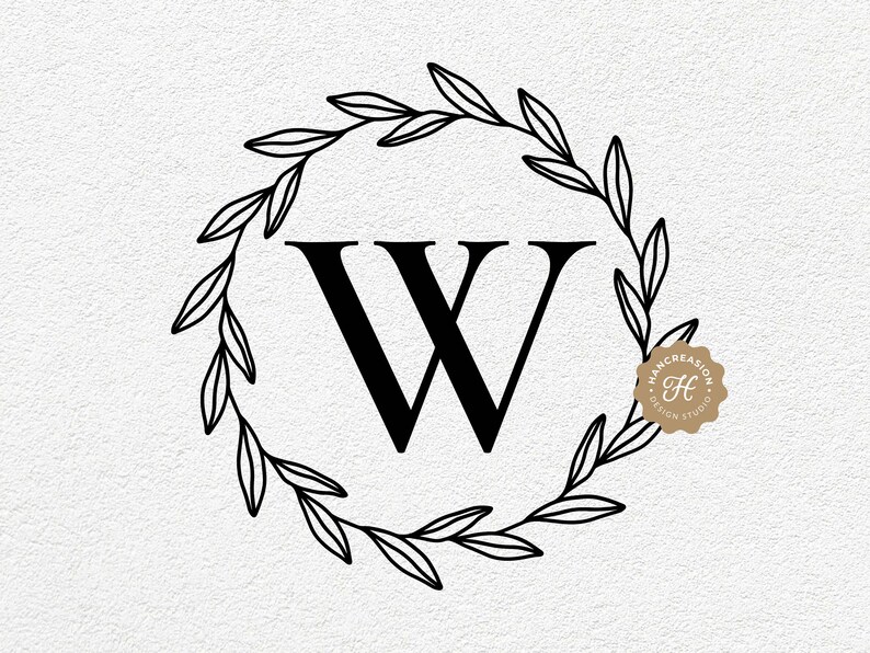 Monogram SVG Bundle Last Name Svg Wreath Initial Monogram - Etsy
