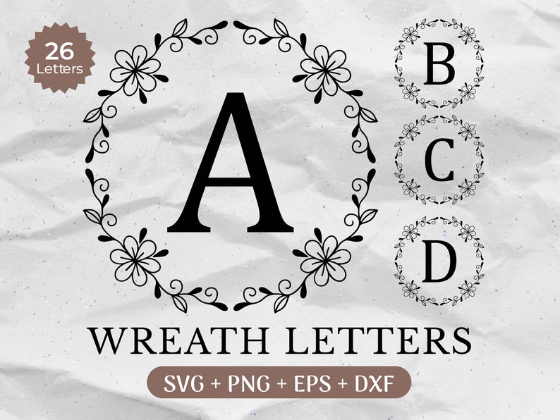 Monogram SVG Bundle Last Name Svg Initial Monogram Svg - Etsy