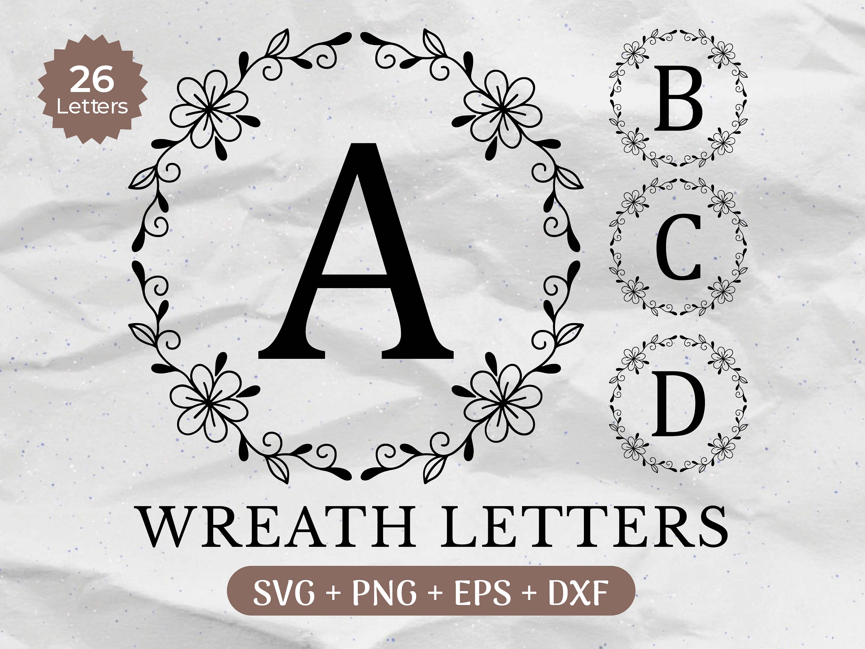 Monogram SVG Bundle Last Name Svg Initial Monogram Svg - Etsy