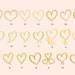 21 Gold Glitter Heart Clipart Bundle, Glitter Heart Outline, Valentines ...