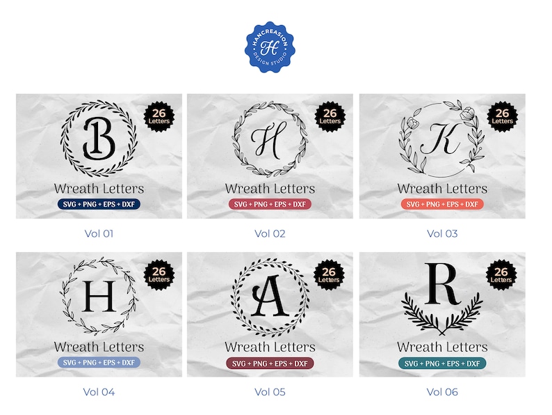 Monogram SVG Bundle Last Name Svg Initial Monogram Svg - Etsy
