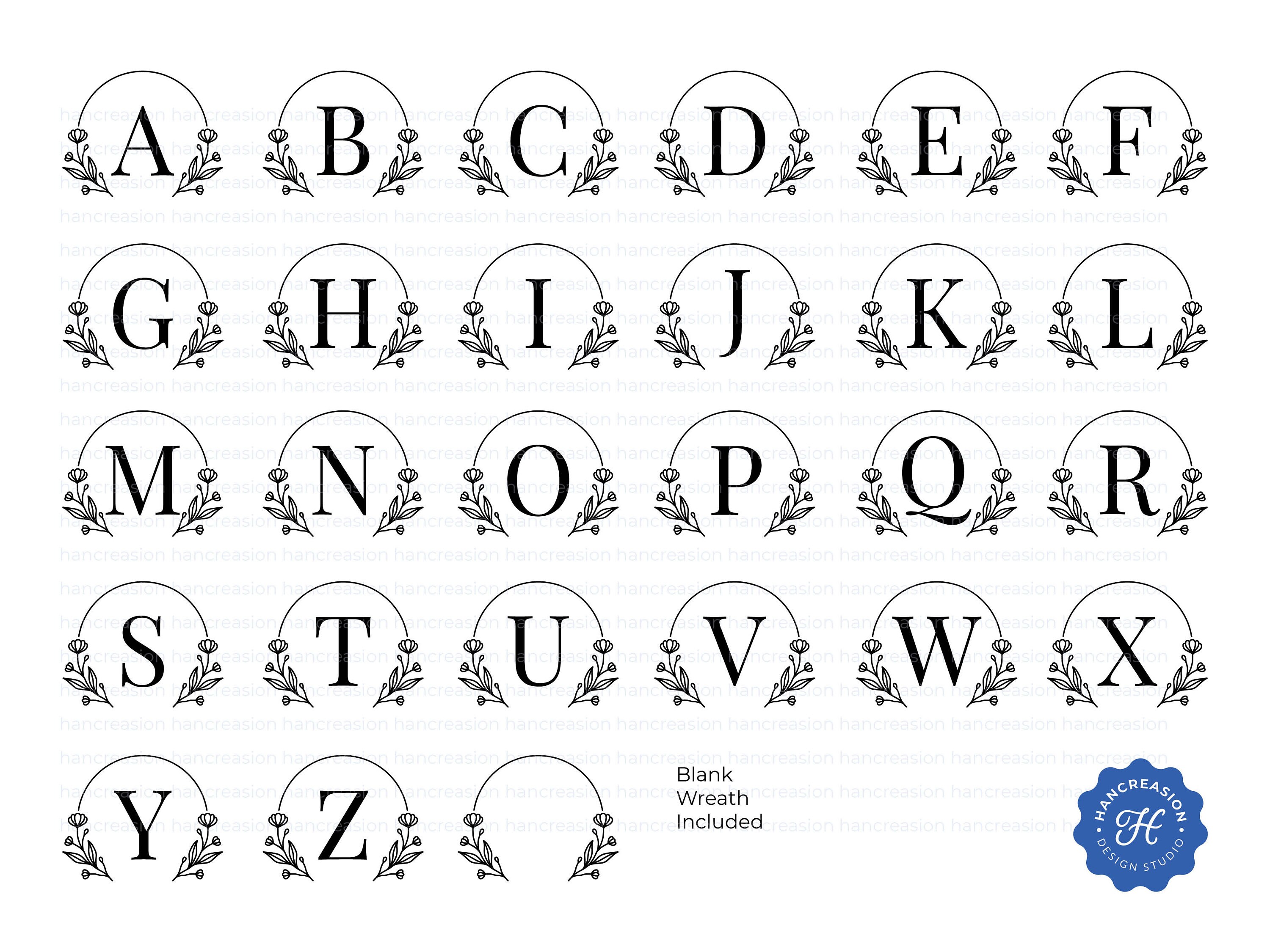Monogram SVG Bundle, Last Name Svg, Initial Monogram Svg, Flourish ...