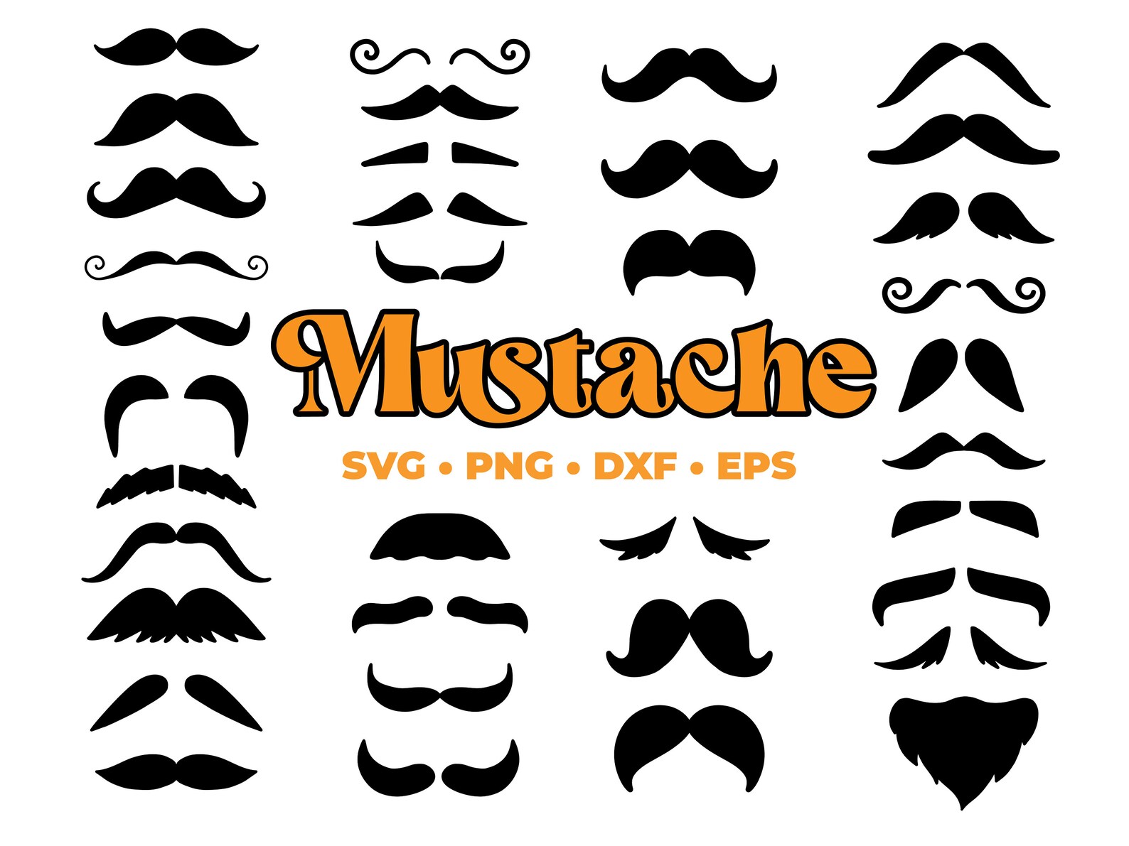 Mustache SVG Beard Svg Cowboy Svg Dad Svg Mexican Svg - Etsy