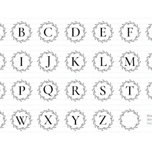 Monogram SVG Bundle, Last Name Svg, Initial Monogram, Ivy Alphabet ...