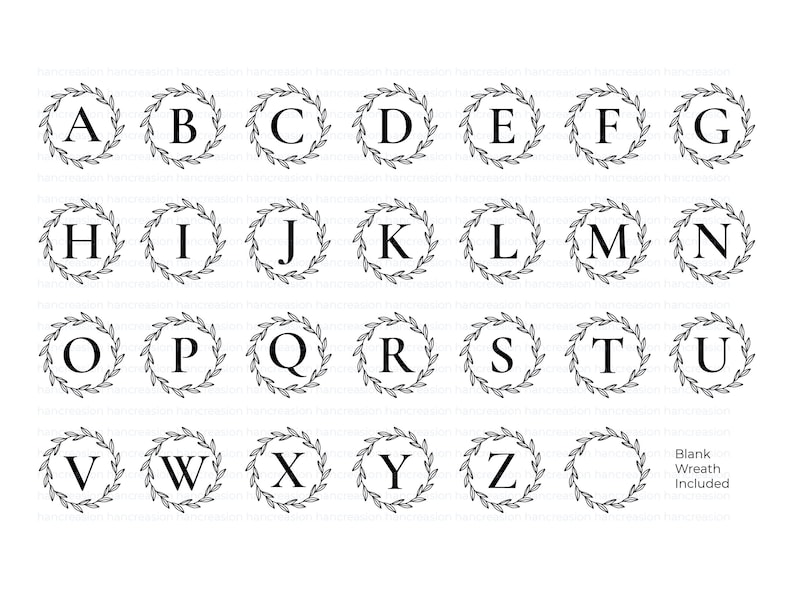 Monogram SVG Bundle, Last Name Svg, Initial Monogram, Ivy Alphabet ...