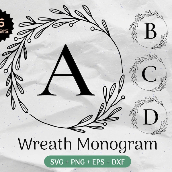 3 Letter Monogram - Etsy