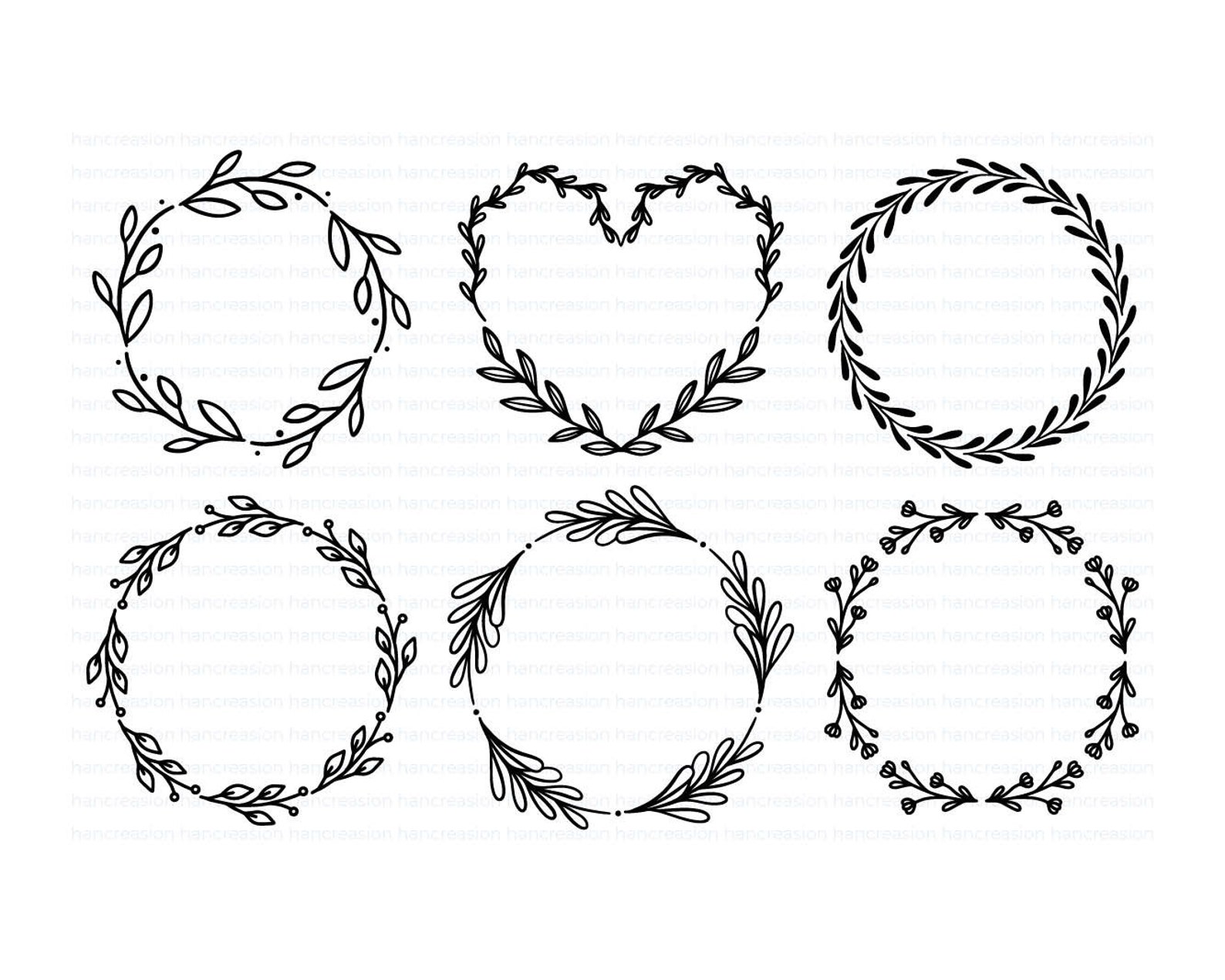 Wreath SVG Bundle Floral Wreath Svg Laurel Wreath PNG - Etsy