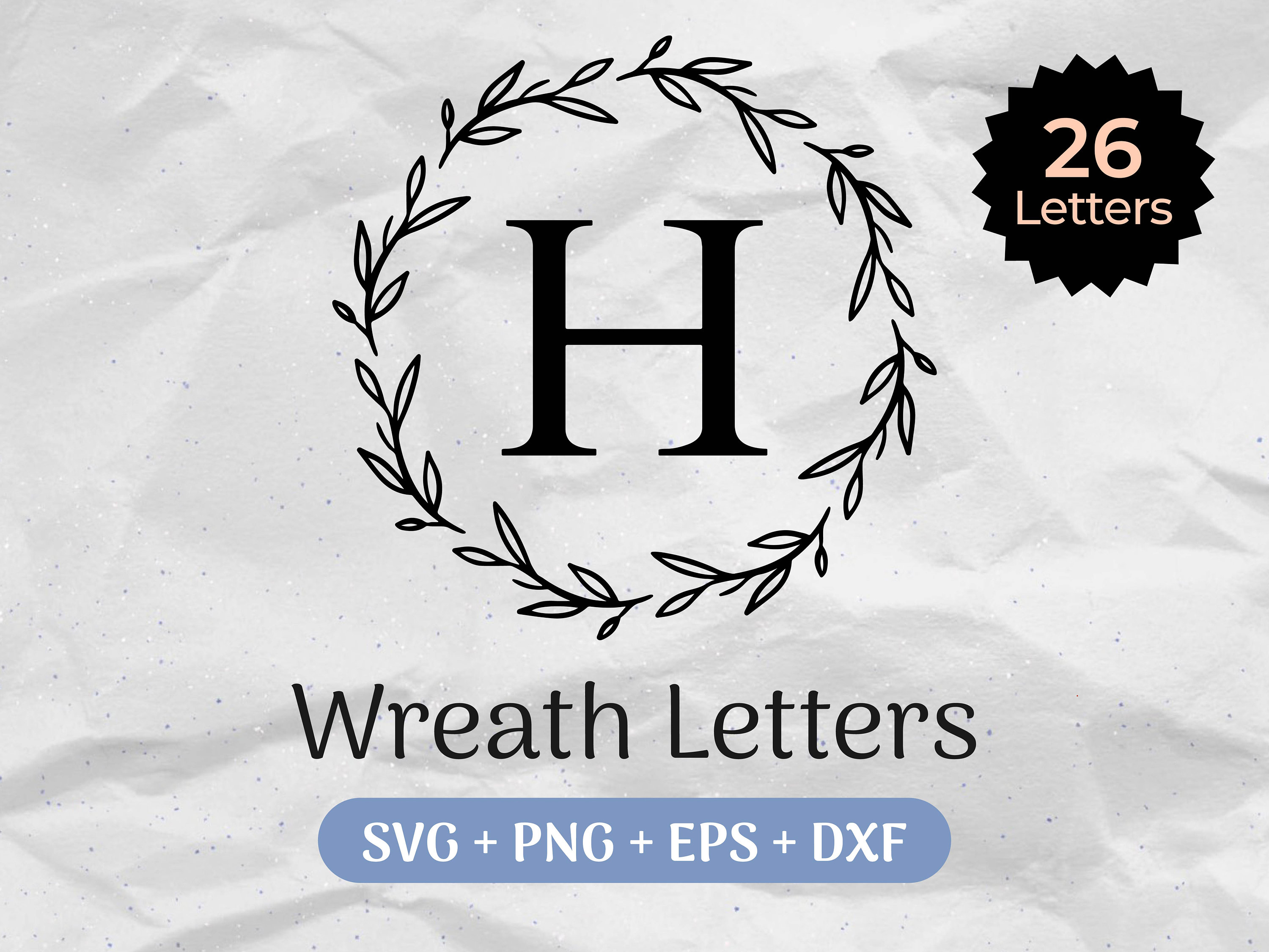 Wreath Letters SVG Wreath Monogram Svg Initial Monogram Svg - Etsy Canada