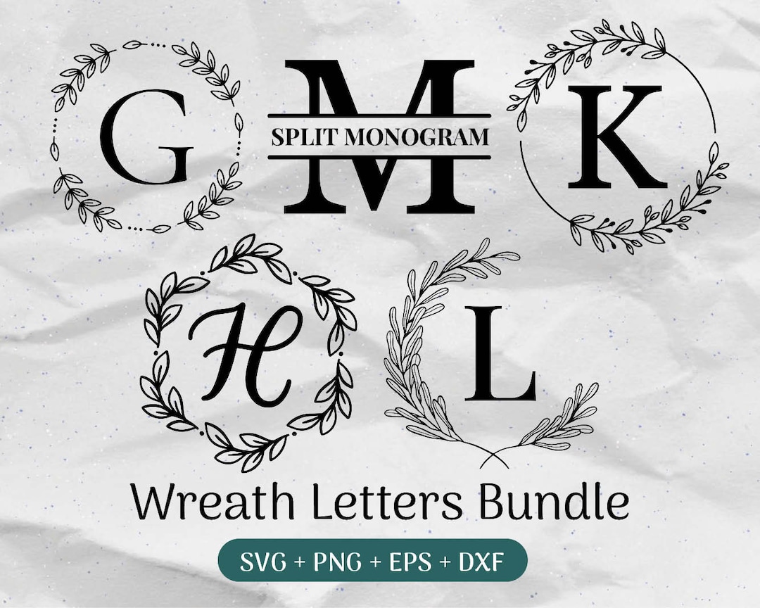 Monogram SVG Bundle, Last Name Svg, Initial Monogram, Flourish Alphabet ...