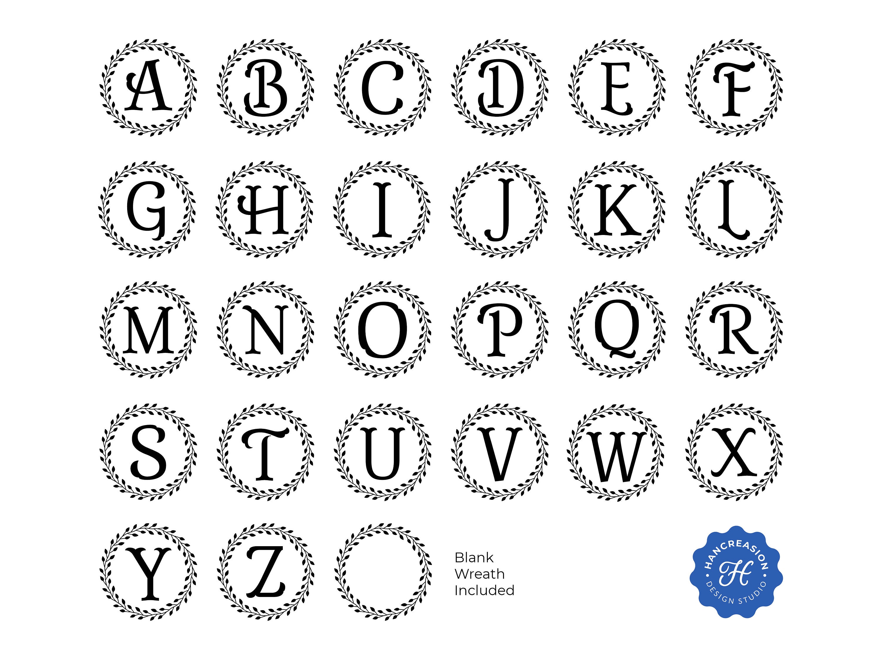 Monogram SVG Bundle, Last Name Svg, Initial Monogram Svg, Flourish ...