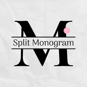 Split Monogram SVG Bundle, Spilt Letter Svg, Alphabet Clipart, Last ...
