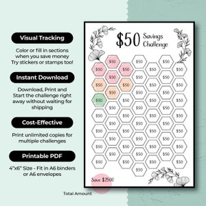 A6 Size Savings Challenge Mega Bundle, Savings Challenge Printable ...