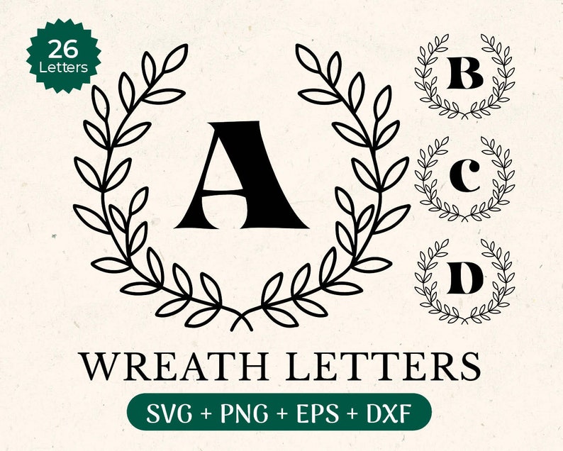 Monogram SVG Bundle Last Name Svg Initial Monogram Svg - Etsy
