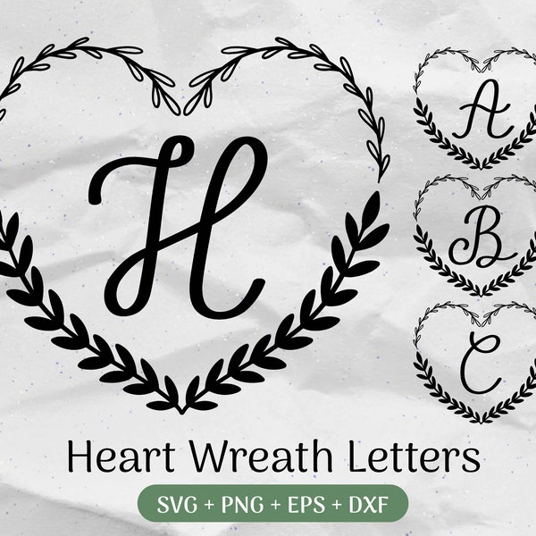 Monogram Heart Flourish Font - Etsy