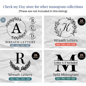 Monogram SVG Bundle, Last Name Svg, Initial Monogram Svg, Flourish ...
