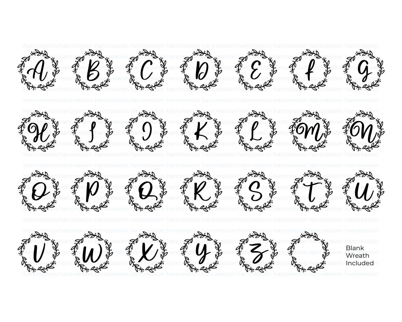 Monogram SVG Bundle Last Name Svg Initial Monogram Svg - Etsy