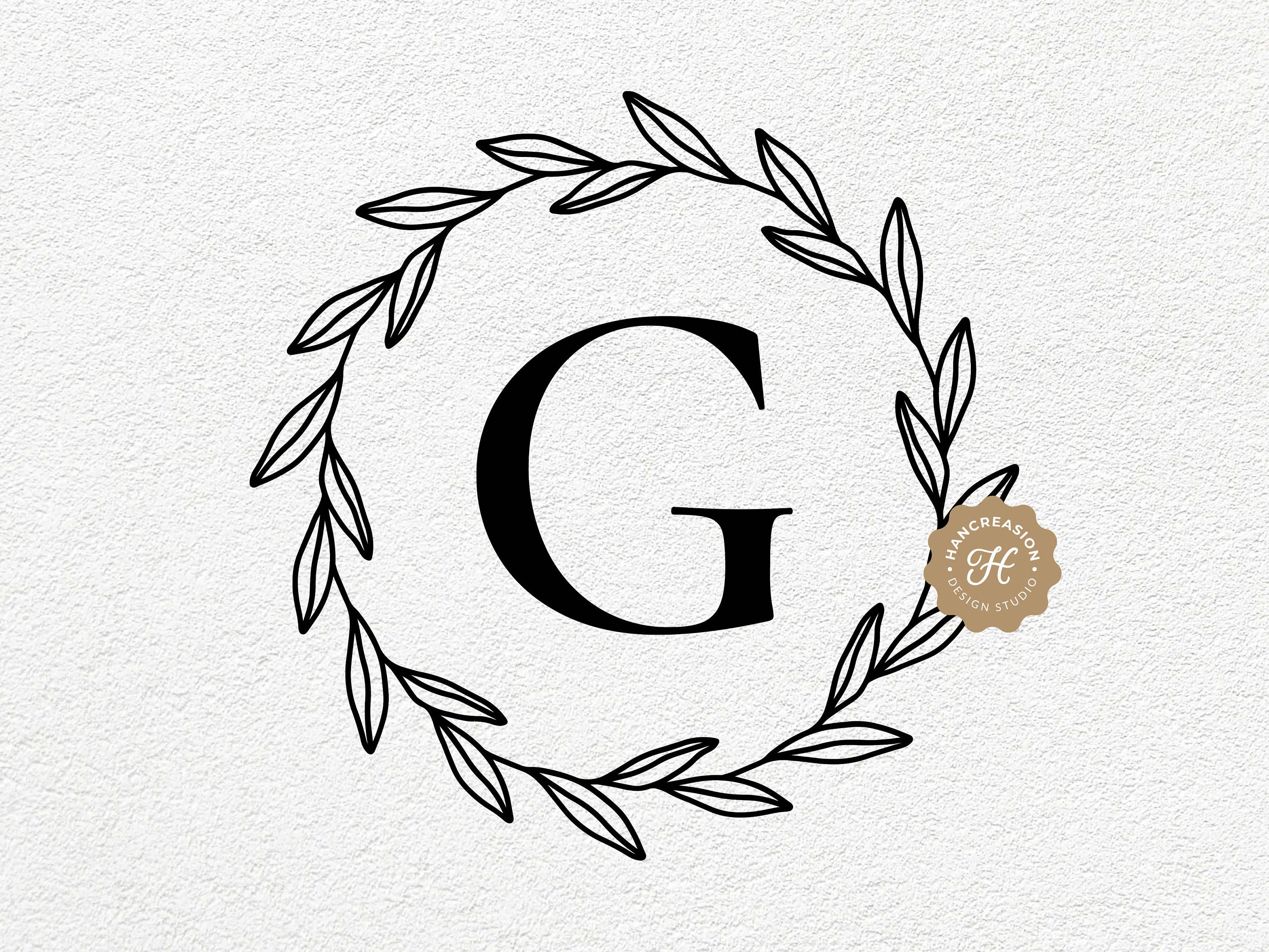 Monogram SVG Bundle Last Name Svg Wreath Initial Monogram - Etsy