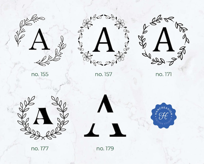 Monogram SVG Bundle, Last Name Svg, Initial Monogram, Flourish Alphabet ...